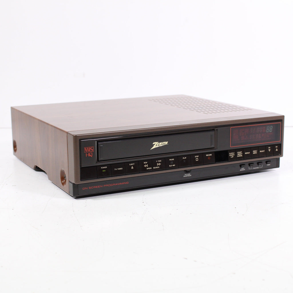 Zenith VRE205 VCR Video Cassette Recorder Simulated Wood Grain