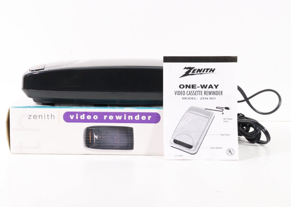 Zenith ZEN 901 One-Way Video Cassette Rewinder (NEW IN BOX)