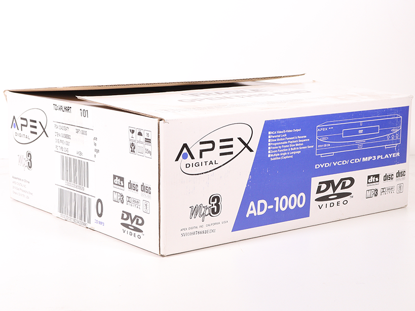 APEX AD-1000 Disc DVD/CD/Player MP3 (With Remote/Manuel/Box)