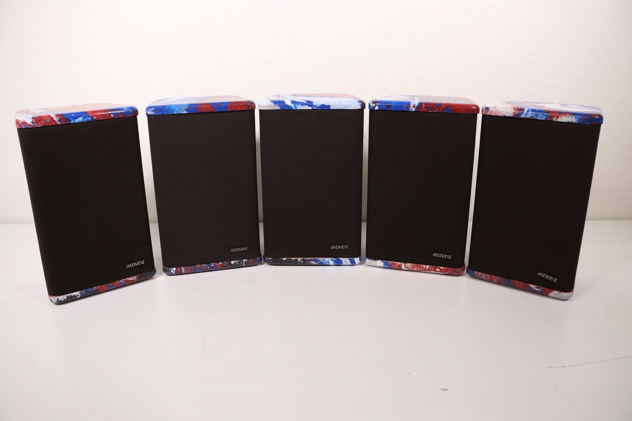 Advent Mini 5 Channel Speaker Set System Hydro-dipped Red White and Bl