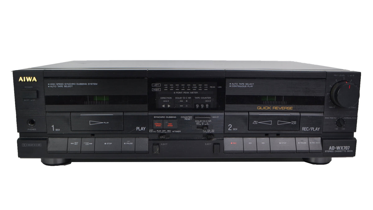 Aiwa AD-WX707 Dual Cassette Deck Dubbing Machine — SpenCertified