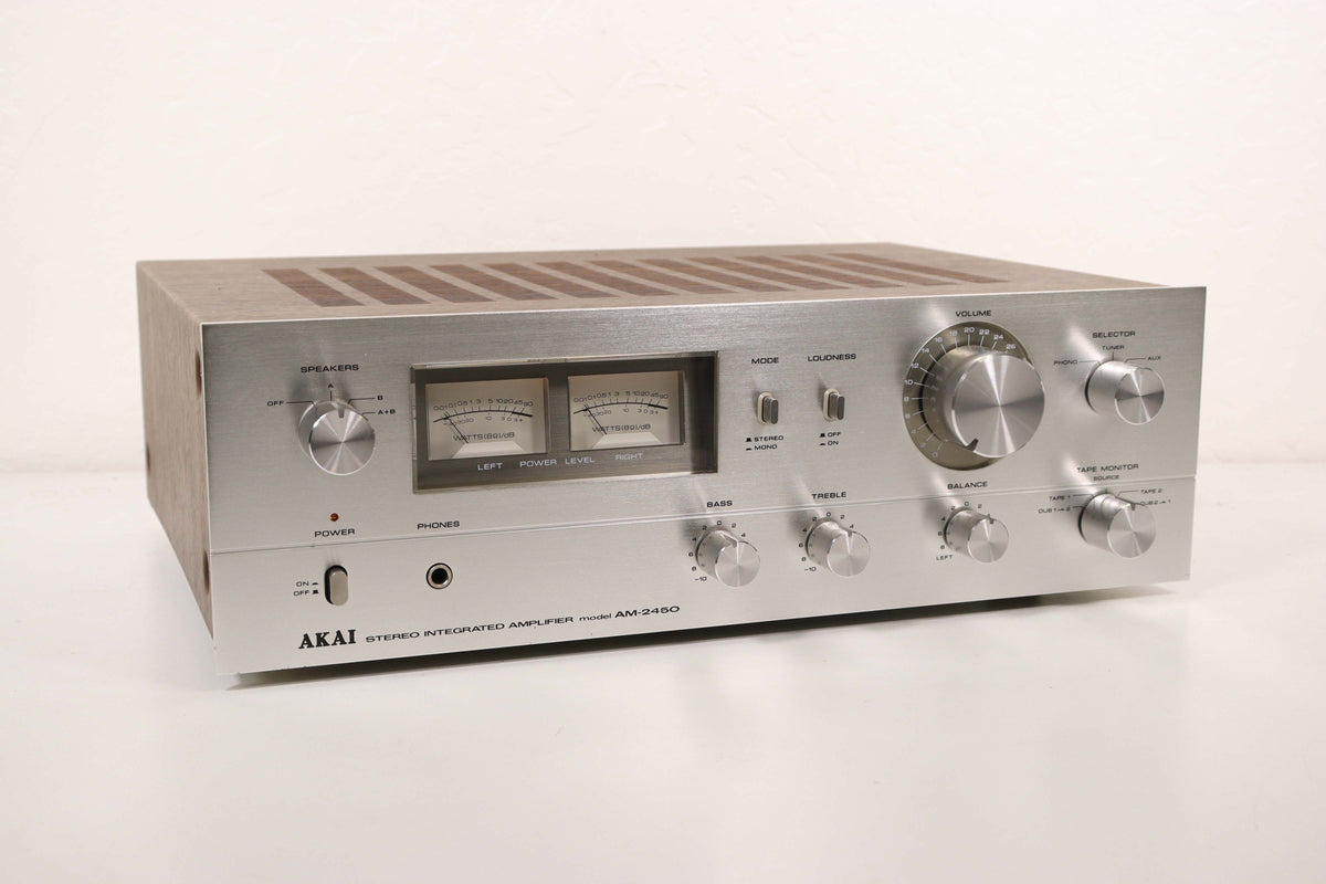 Akai AM-2450 Stereo Integrated Amplifier Home Audio System 45 Watts Pe ...