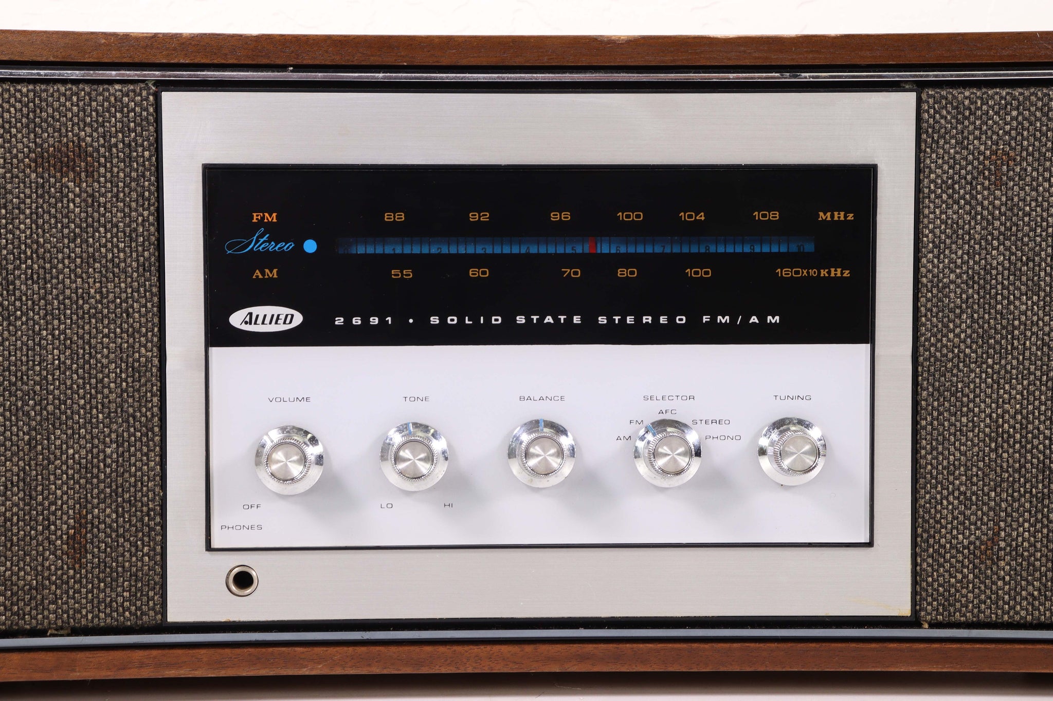 Allied 2691 Stereo FM/AM Radio Vintage Antique Receiver Built-in Speak