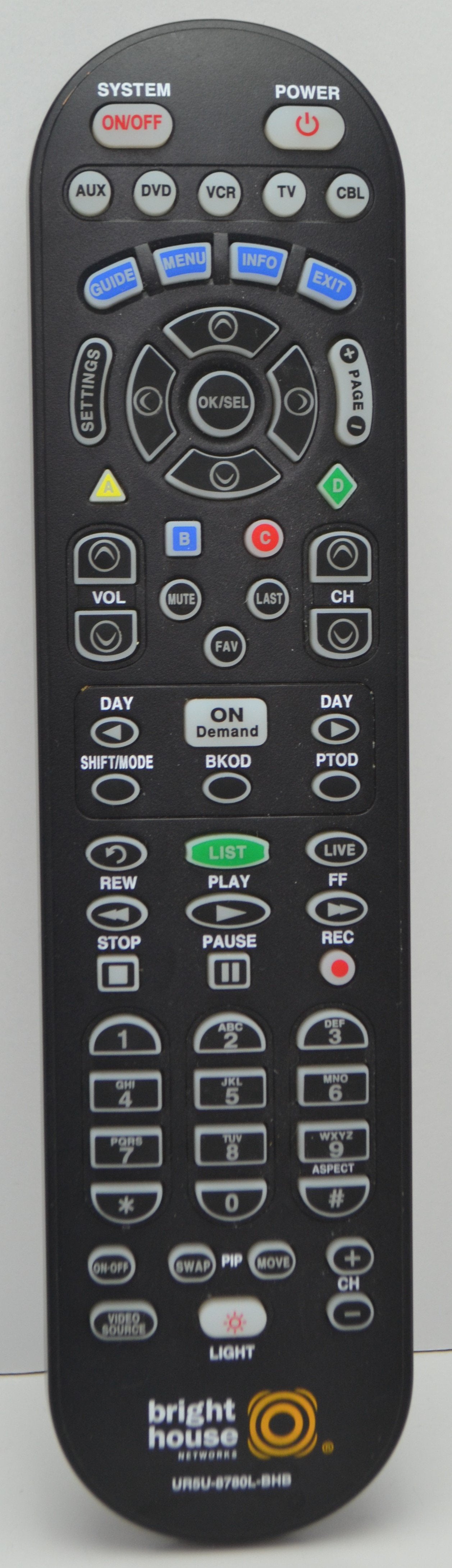 Bright House Networks UR5U-8780L-BHB Universal Remote Control