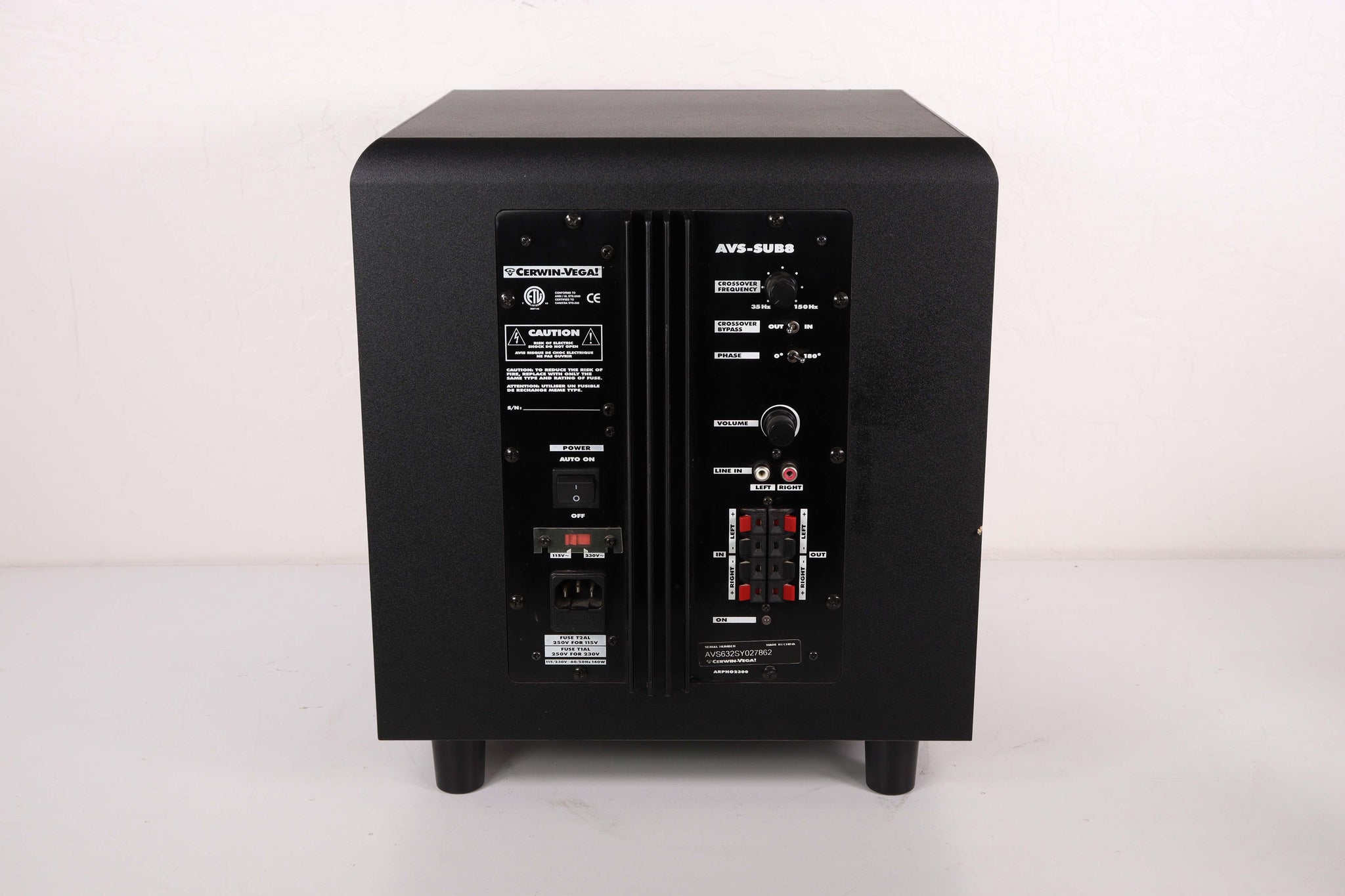 Cerwin Vega! AVS-SUB8 Powered Subwoofer System Bass Module