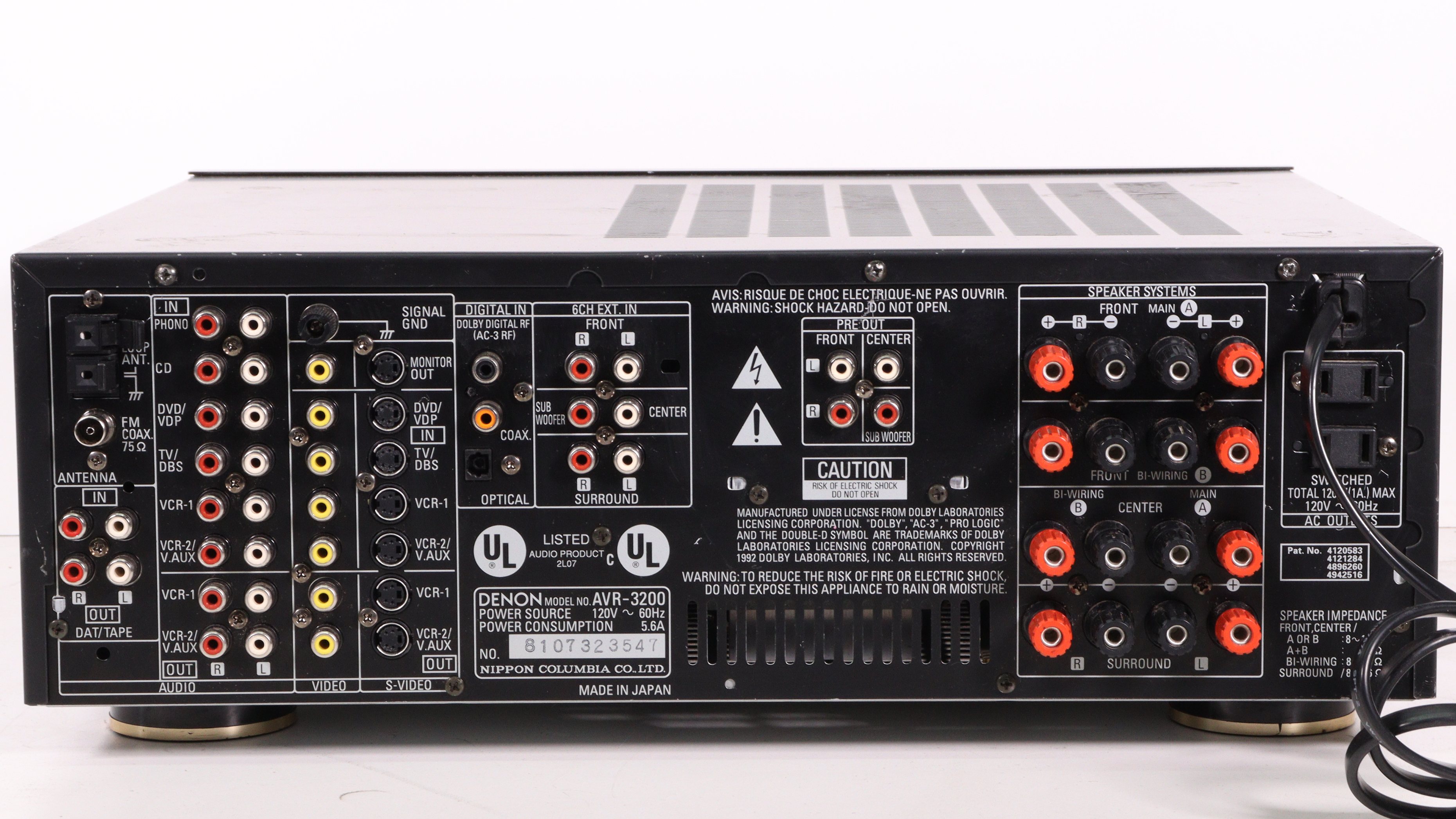 DENON Precision Audio Component/AV Surround Receiver AVR-3200 (No Remo ...