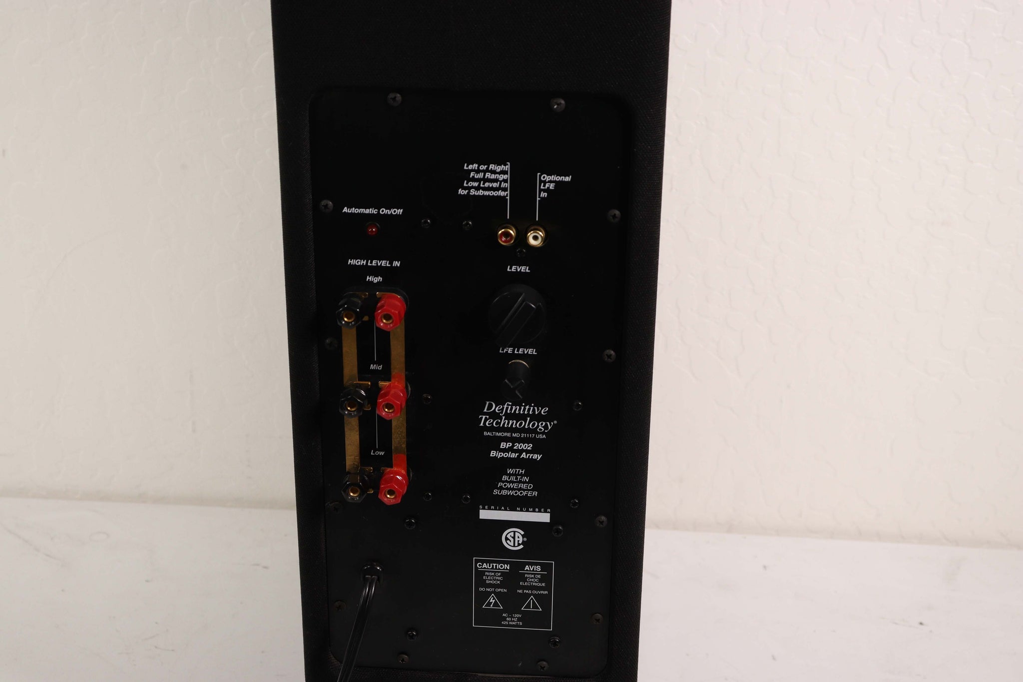 Definitive Technology BP 2002 Bipolar Array Tower Speaker Pair with Po