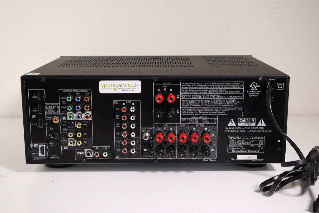 Denon AVR-1610 AV Surround Receiver Home Stereo Speaker System HDMI (N