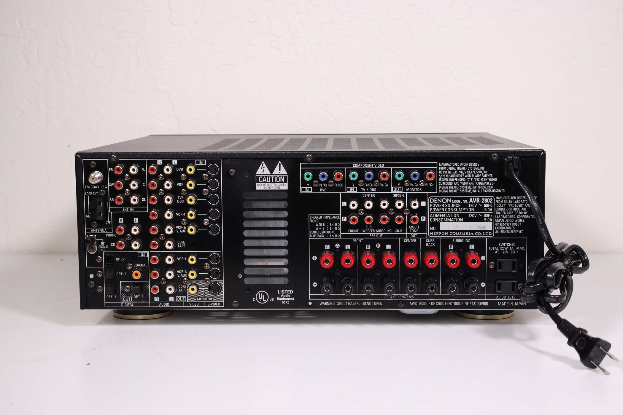 Denon AVR-2802 AV Home Theatre Surround Receiver Amplifier — SpenCertified