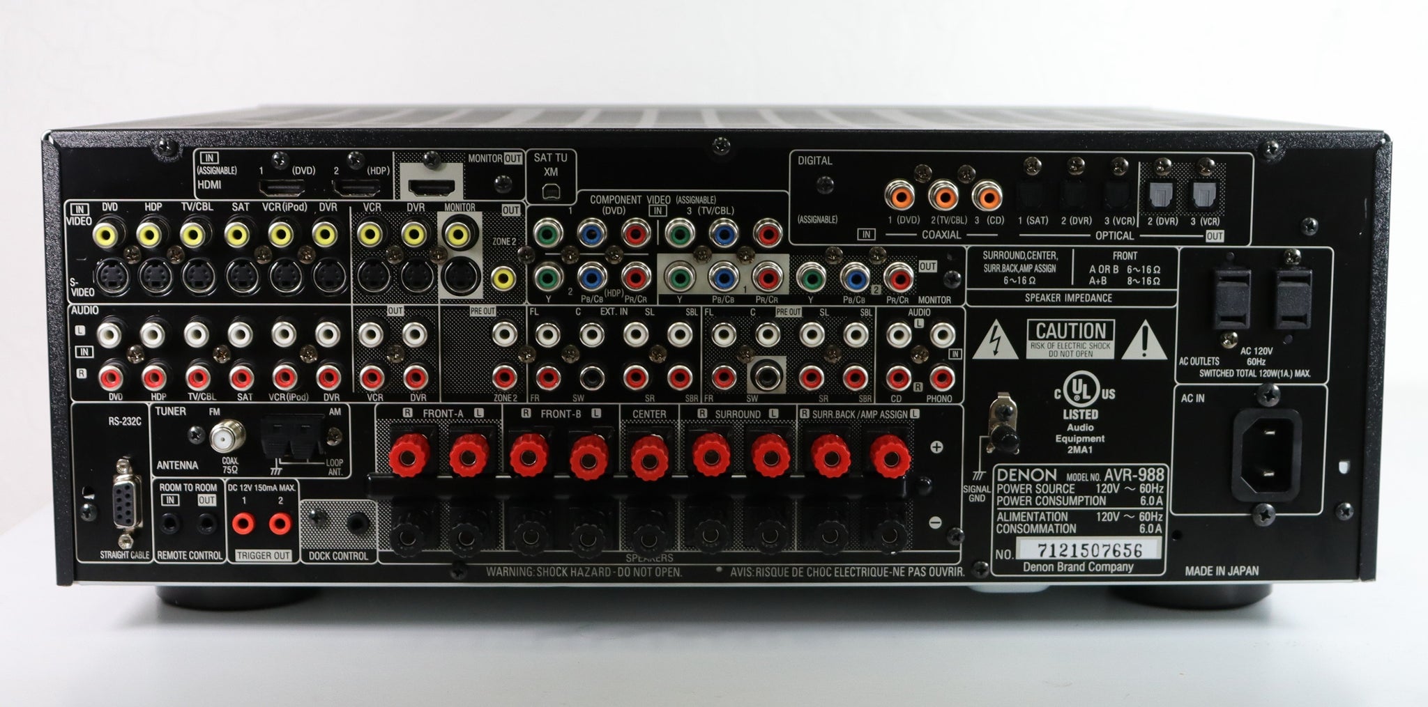 Denon AVR-988 AL24 Processing Plus AV Surround Receiver with HDMI and