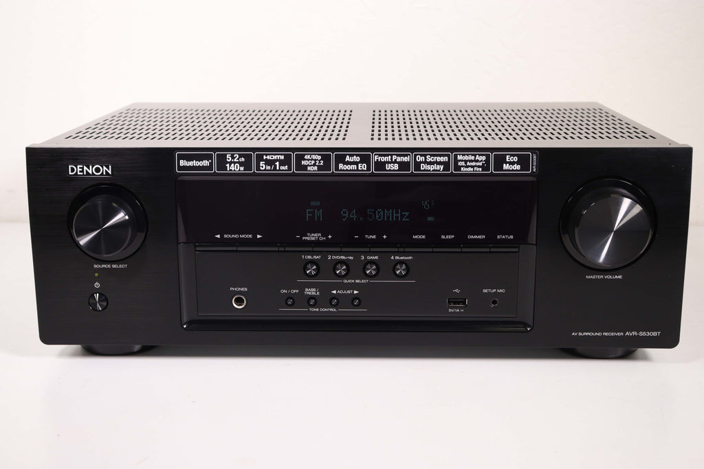 Denon AVR-S530BT Bluetooth Home Stereo Surround Sound Audio Video Rece