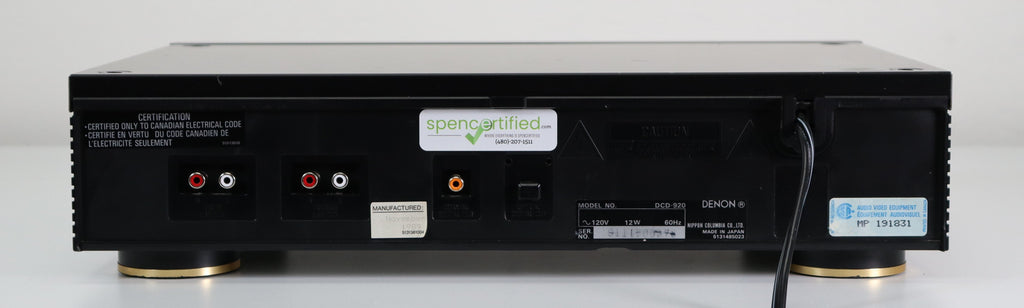 Denon DCD-920 CD Compact Disc Player Double Super Linear Converter