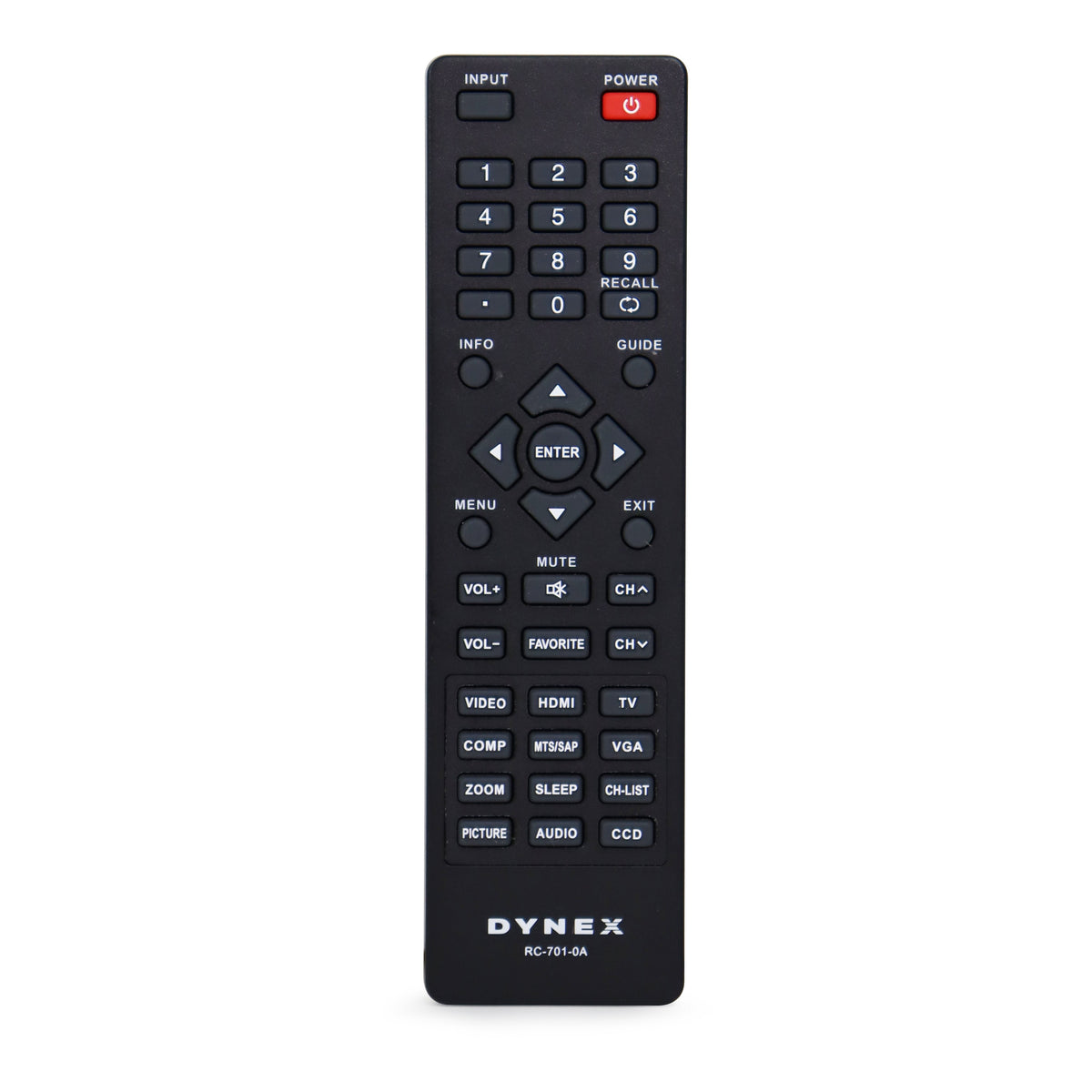 Dynex RC-701-0A Remote Control for TV DX-37L200A12 and More — SpenCertified