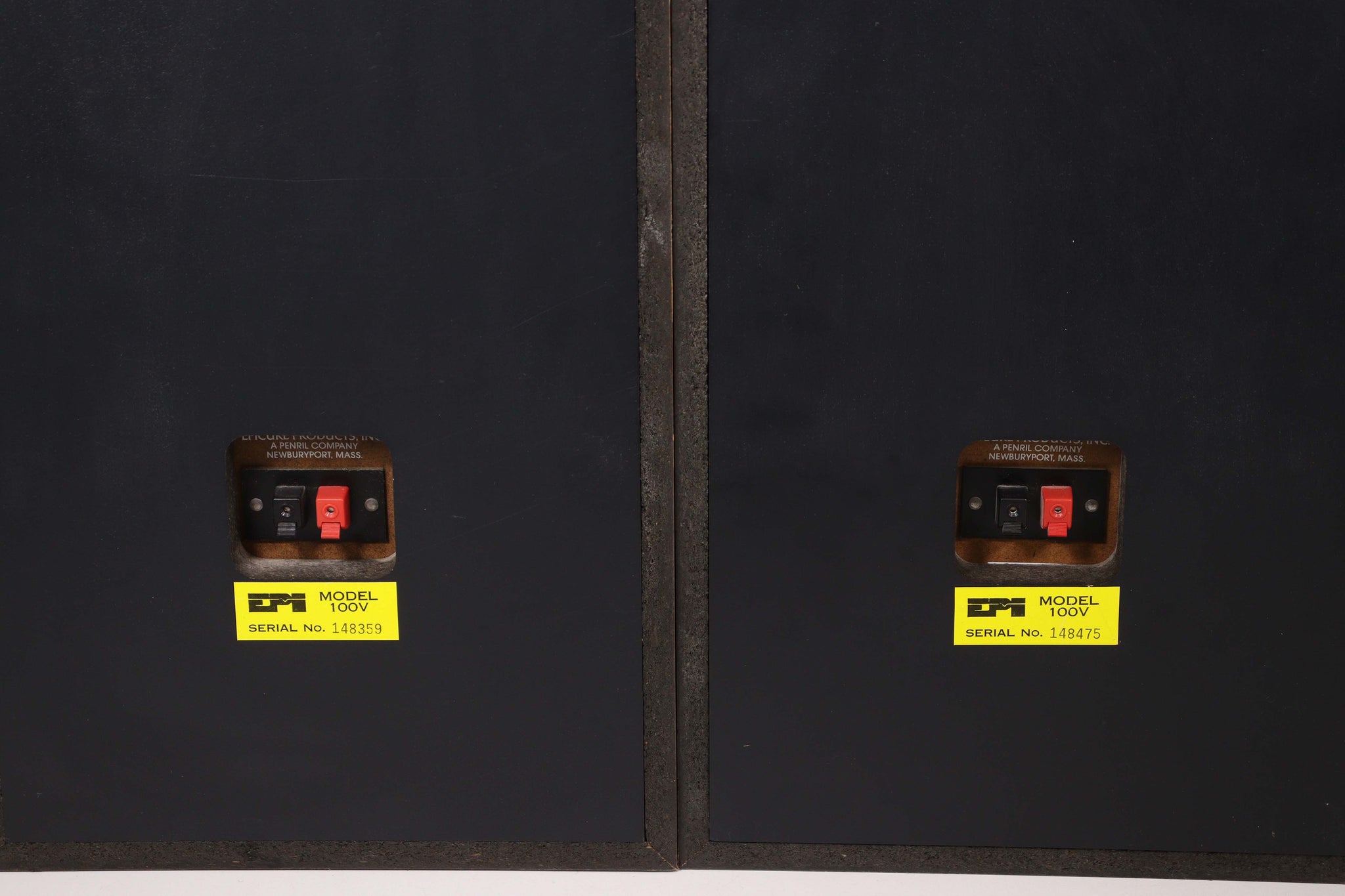 EPI 100V 2 Way Small Bookshelf Speaker Pair Dark Brown 8 Ohms 12-50 Wa