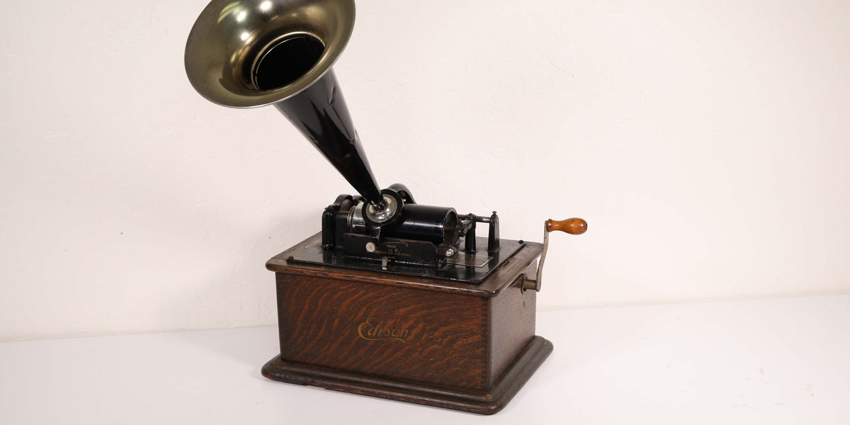Edison Model B Phonograph Antique Music Player — SpenCertified