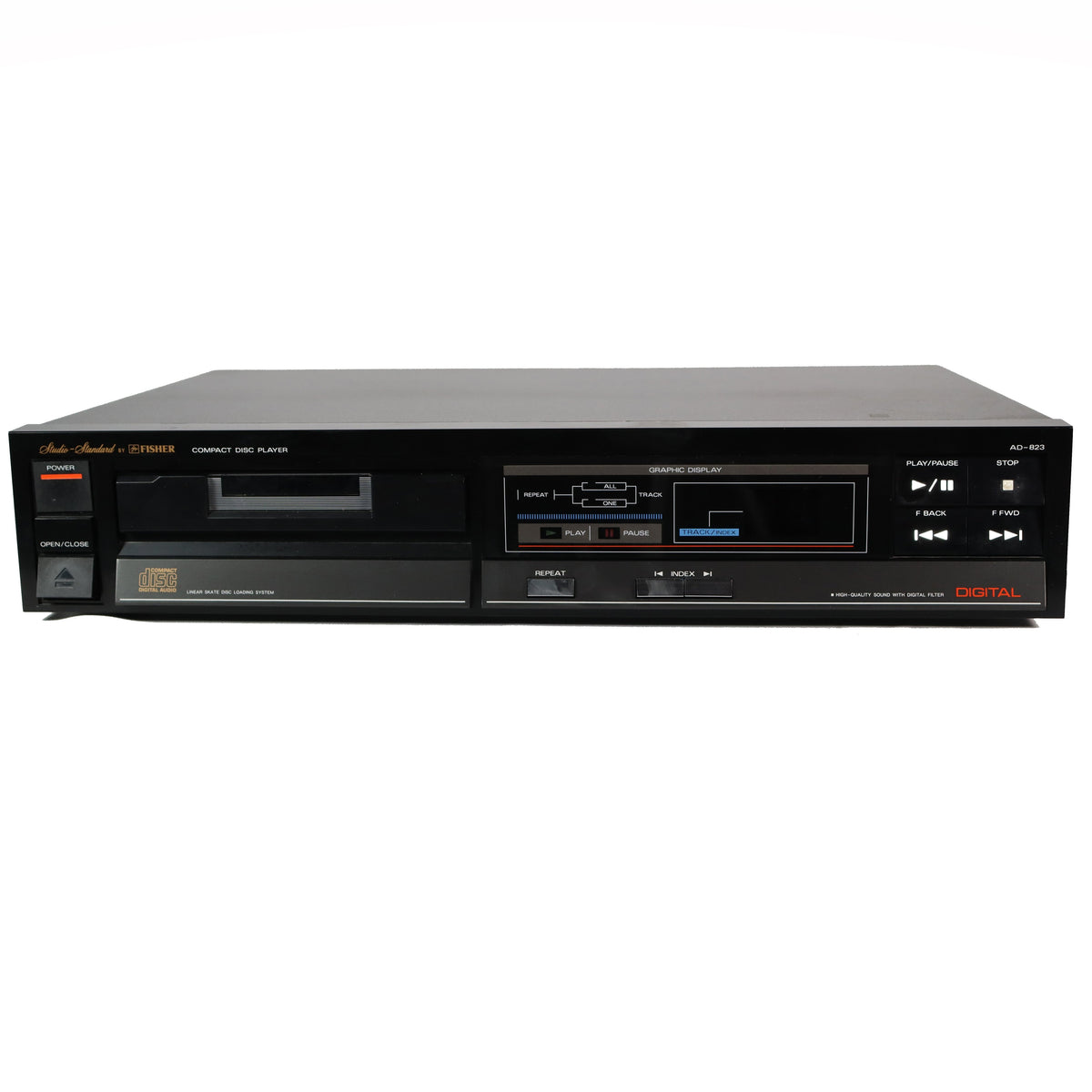 Fisher AD-823 CD Single Disc CD Player with Digital Filter — SpenCertified