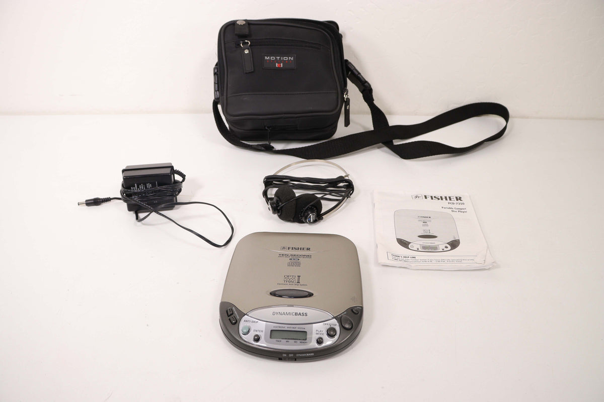 Fisher PCD-7350 Portable Compact Disc Player CD System with Case and H ...