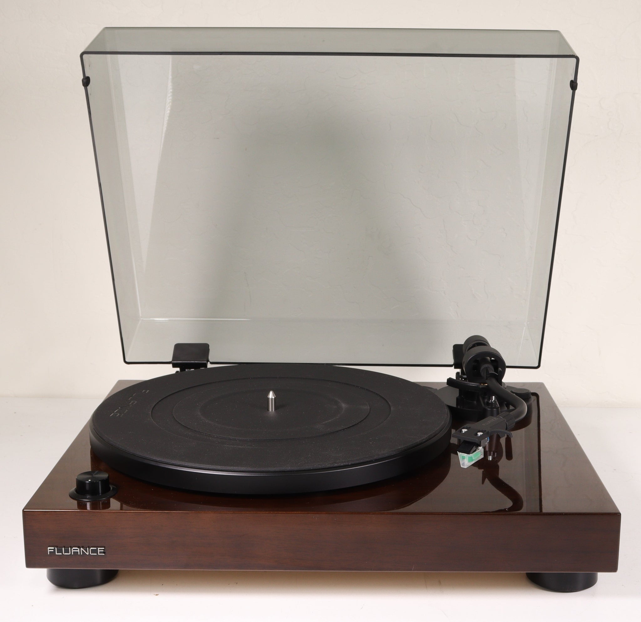 Fluance RT81 Turntable Stereo Audio System Record Player Dark Brown Wo