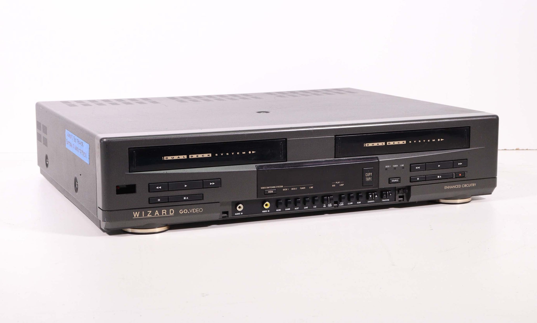 GOVIDEO GV3010X Dual Deck VCR/VHS Player/Copy Dubbing System (Hard Pow