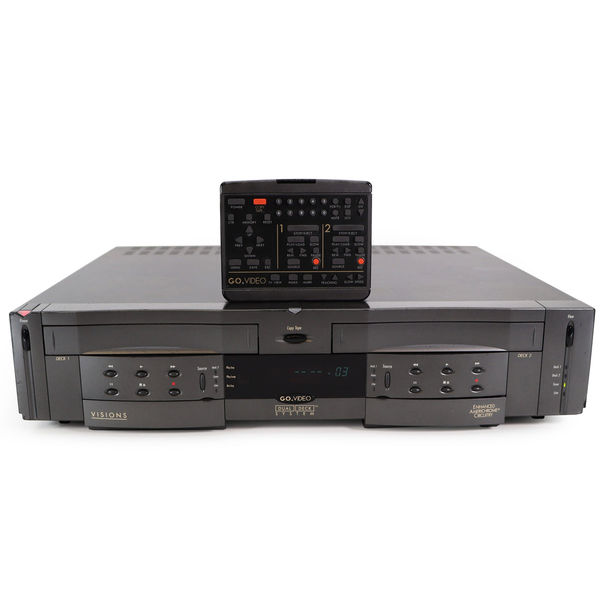 GoVideo GV3020 Dual Deck VCR/VHS Player/Copy Dubbing Machine ...