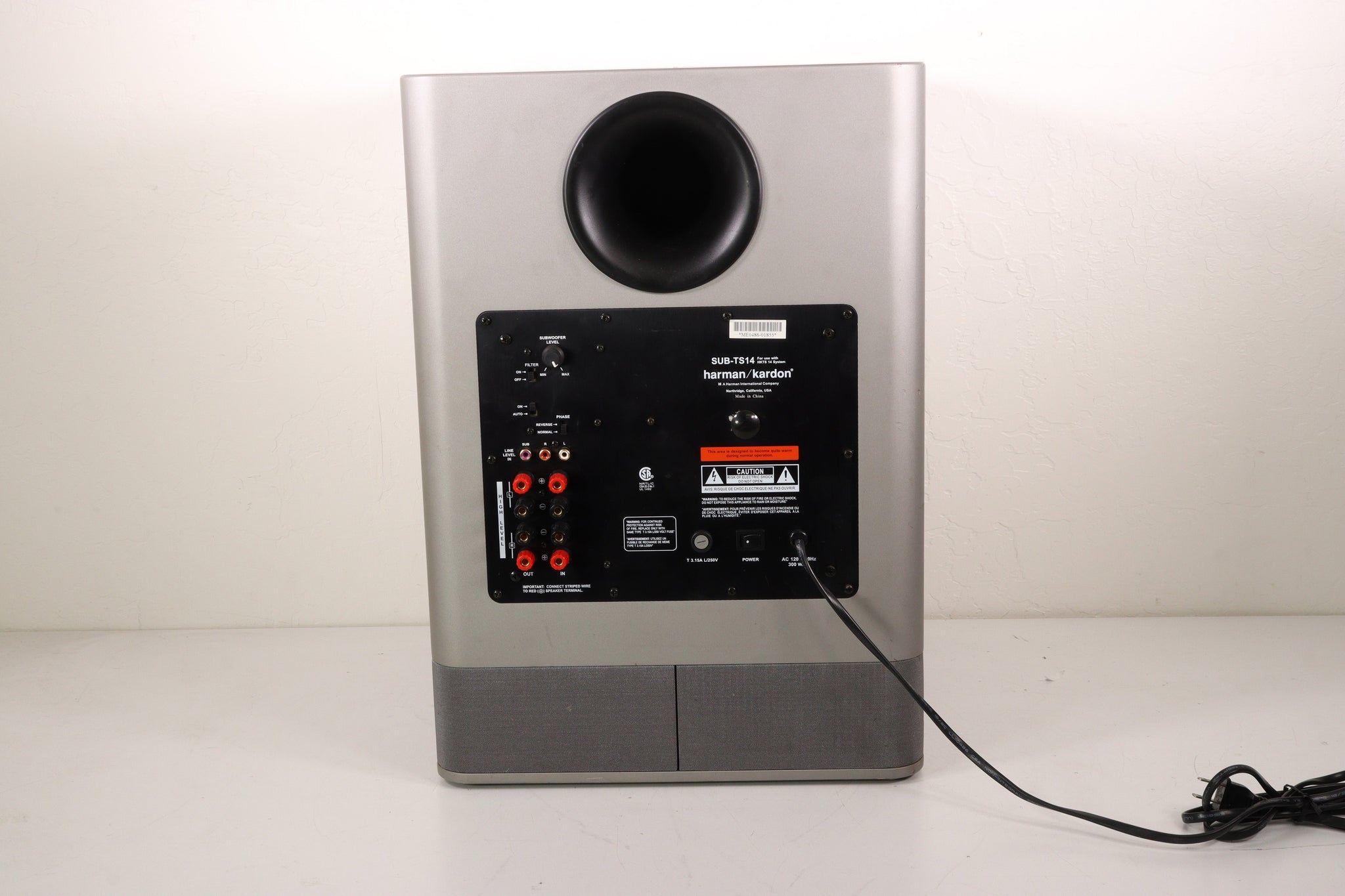 Harman Kardon SUB-TS14 Home Stereo Subwoofer Bass Module Large Grey