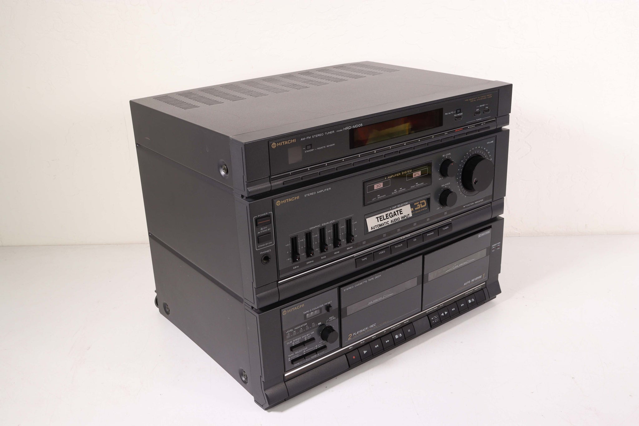 Hitachi Stereo Tuner-Amplifier Double Cassette Recorder