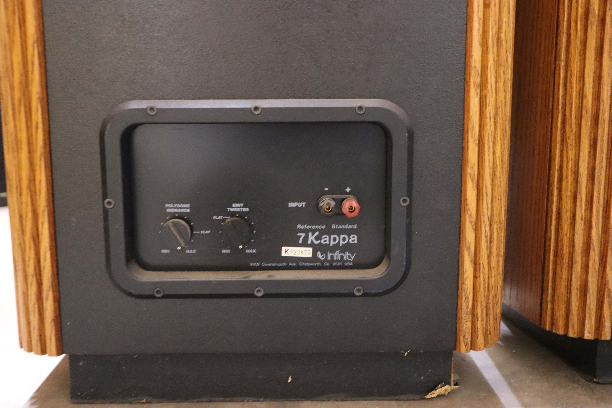 Infinity 7 Kappa Tower Speaker Pair Vintage (Not Working As Is)