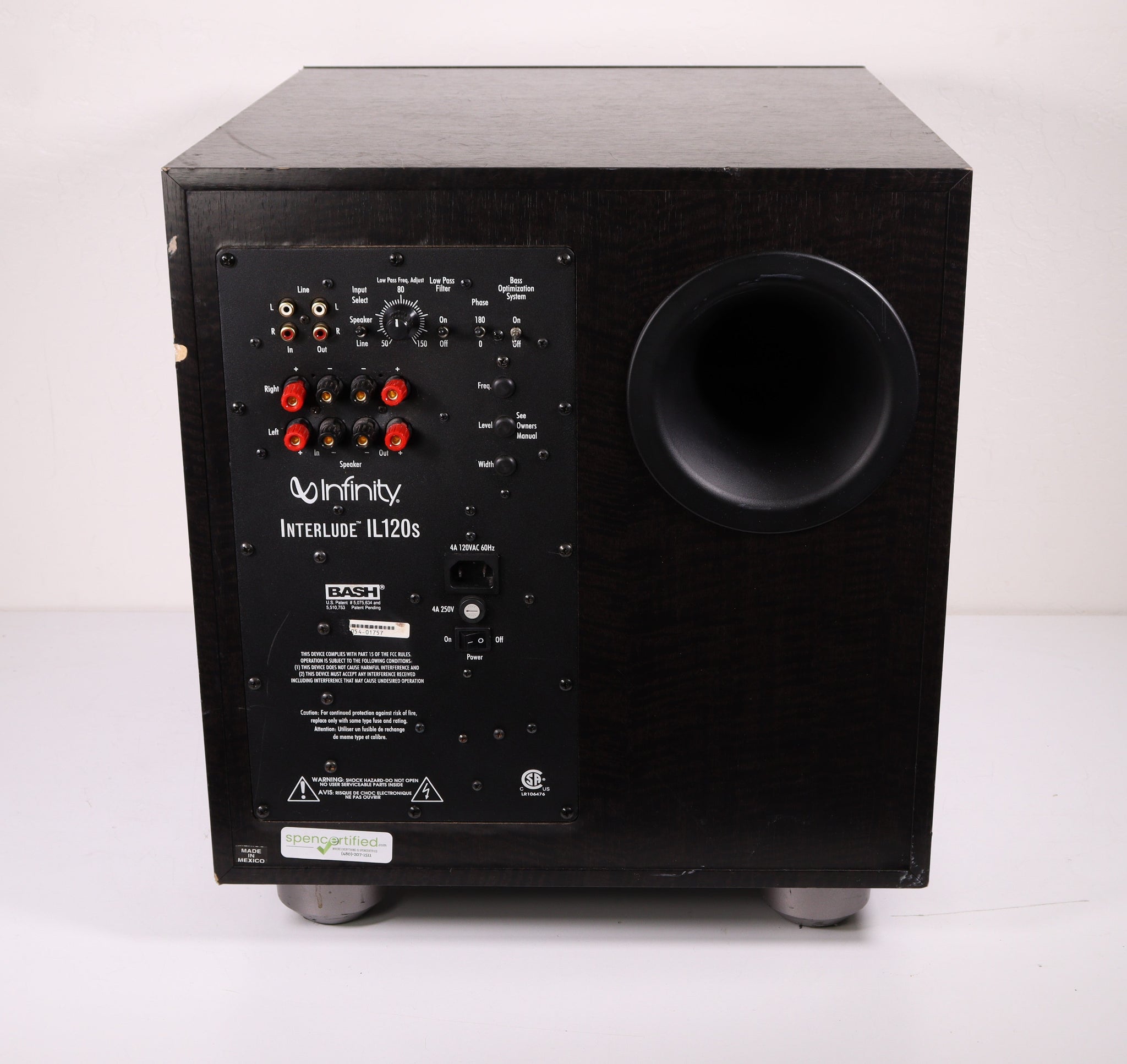 Infinity IL120S Interlude 12 Inch Front Firing Home Stereo Subwoofer S