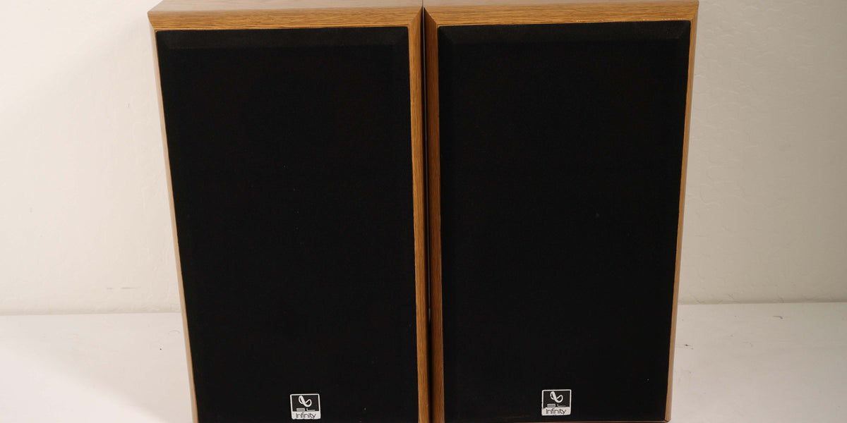 Infinity SL30 Bookshelf Speaker Pair 2 Way Dual Port Light Brown 150 W ...