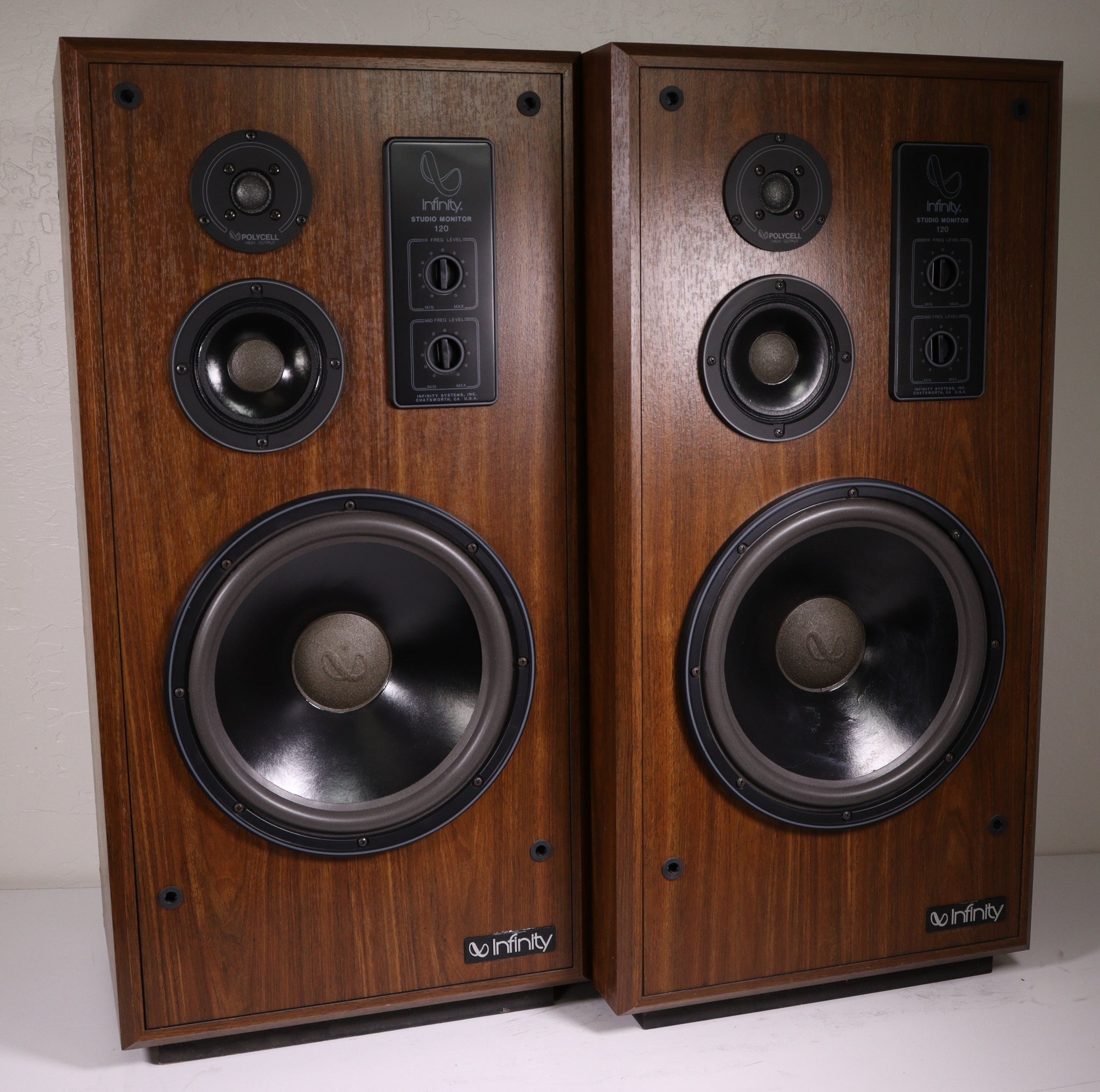 Infinity SM 120 Studio Monitor 120 3 Way Speaker Pair