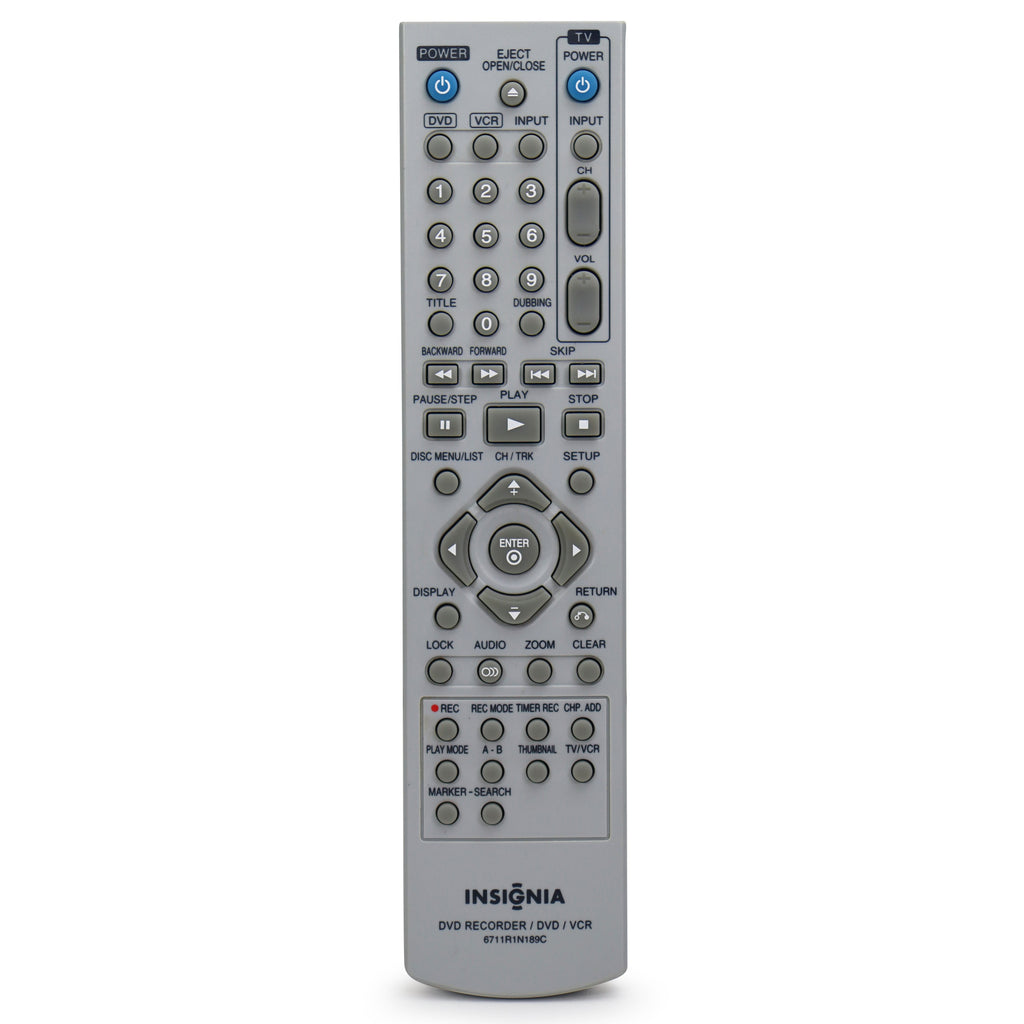 Insignia 6711R1N189C Remote Control for DVD VCR Combo Recorder IS-DVD1