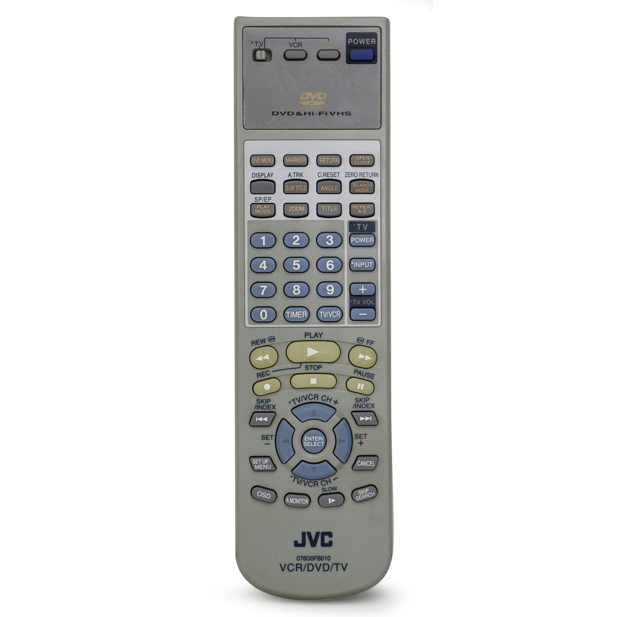 JVC 076D0FB010 Remote Control for DVD VCR Combo Model HRVXC1U and Othe ...