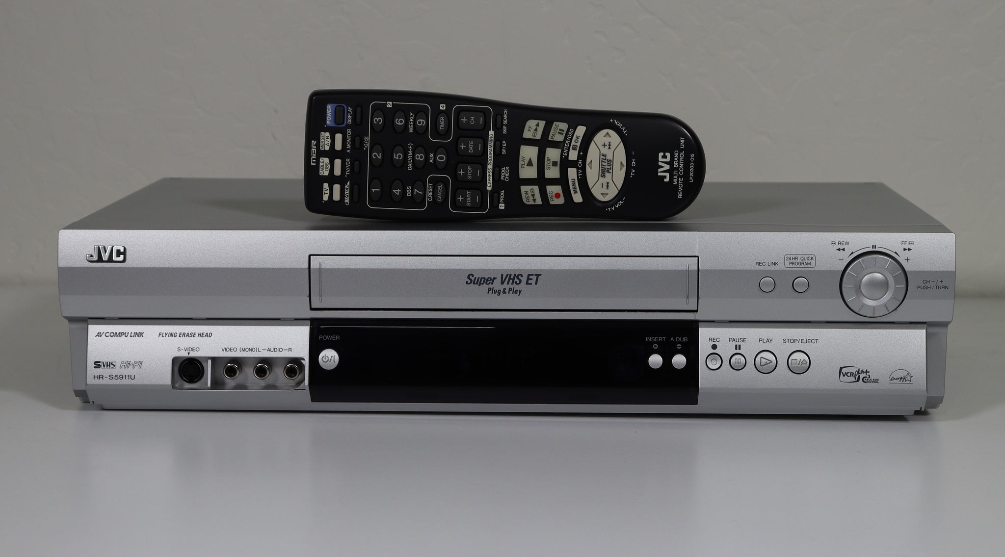 JVC HR-S5911U S-Video SVHS Flying Erase Head Hi-Fi Super VHS Player ...