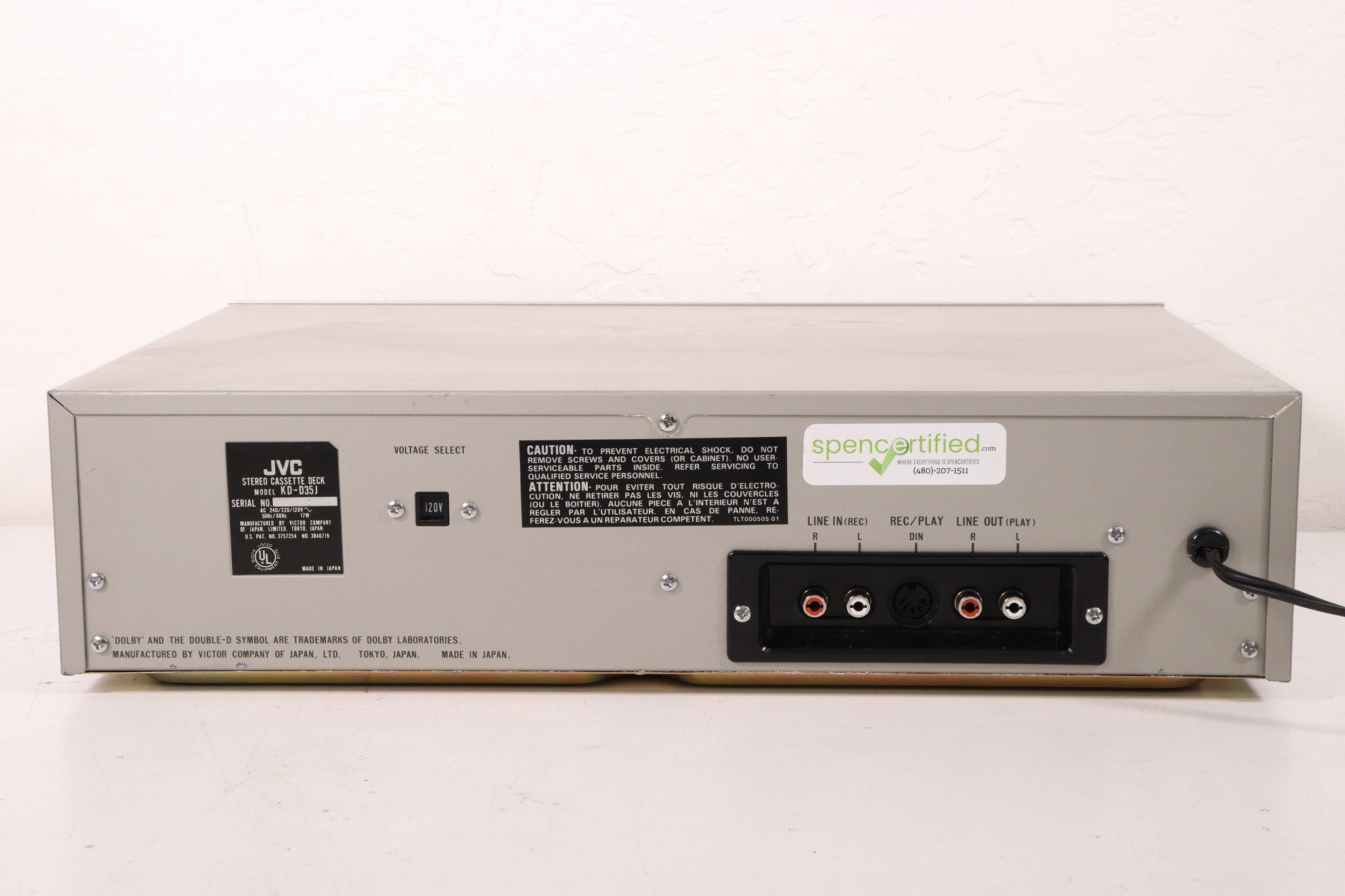 JVC KD-D35 Stereo Single Cassette Deck