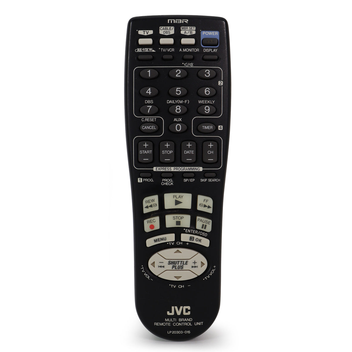 JVC LP20303-015 Remote Control for VCR HR-VP780U and More — SpenCertified