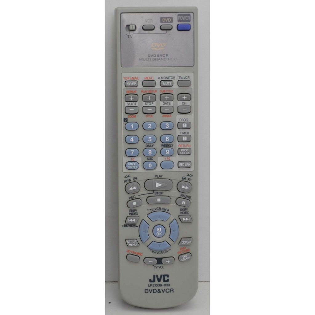 JVC LP21036-033 Remote Control for DVD VCR Combo Player HR-XVS44 and M