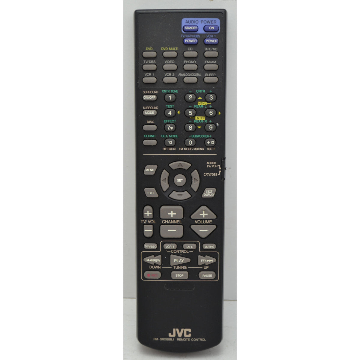 JVC RM-SRX888J Audio Video Receiver Remote Control RX-888 — SpenCertified