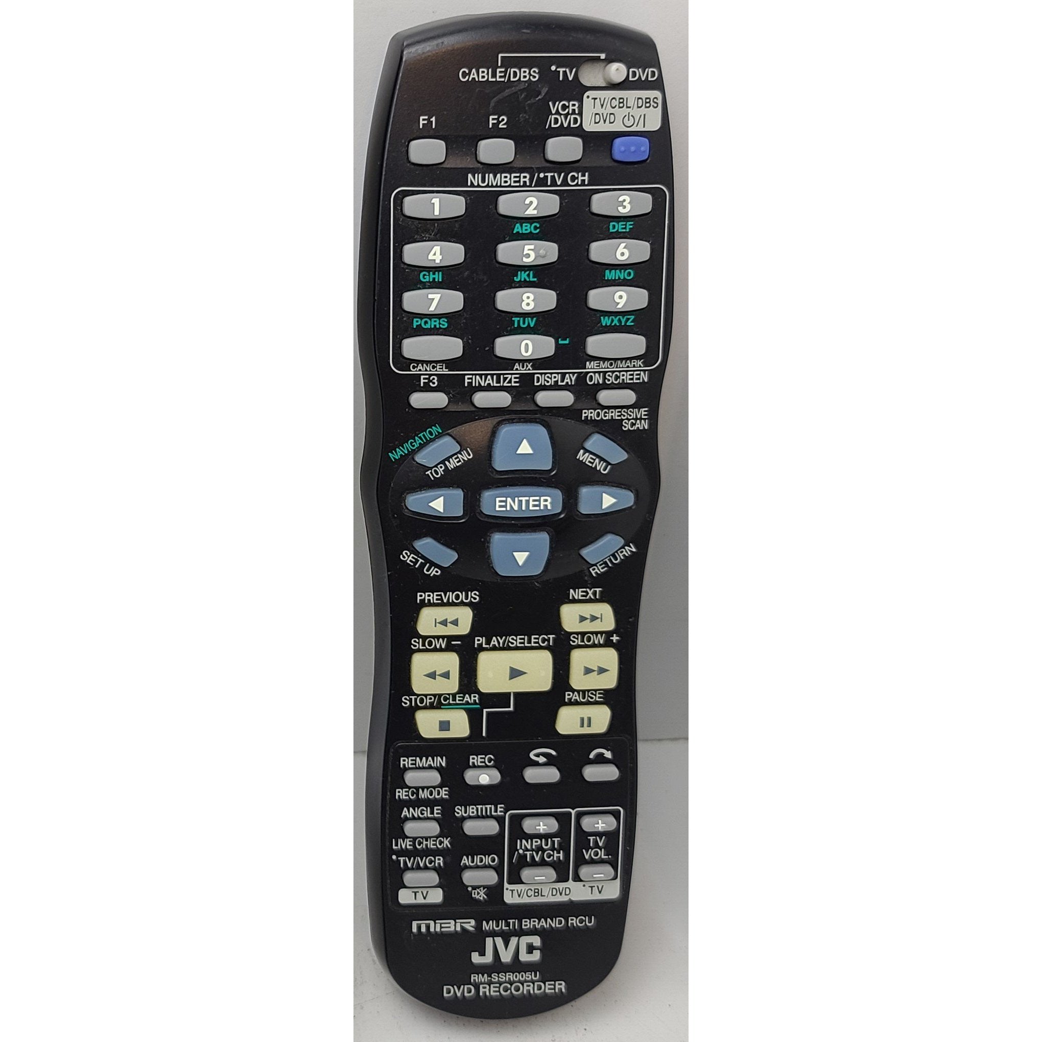 JVC RM-SSR005U DVD Remote Control SR-MV45U SR-MV45US SR-MV55U SR-MV55U