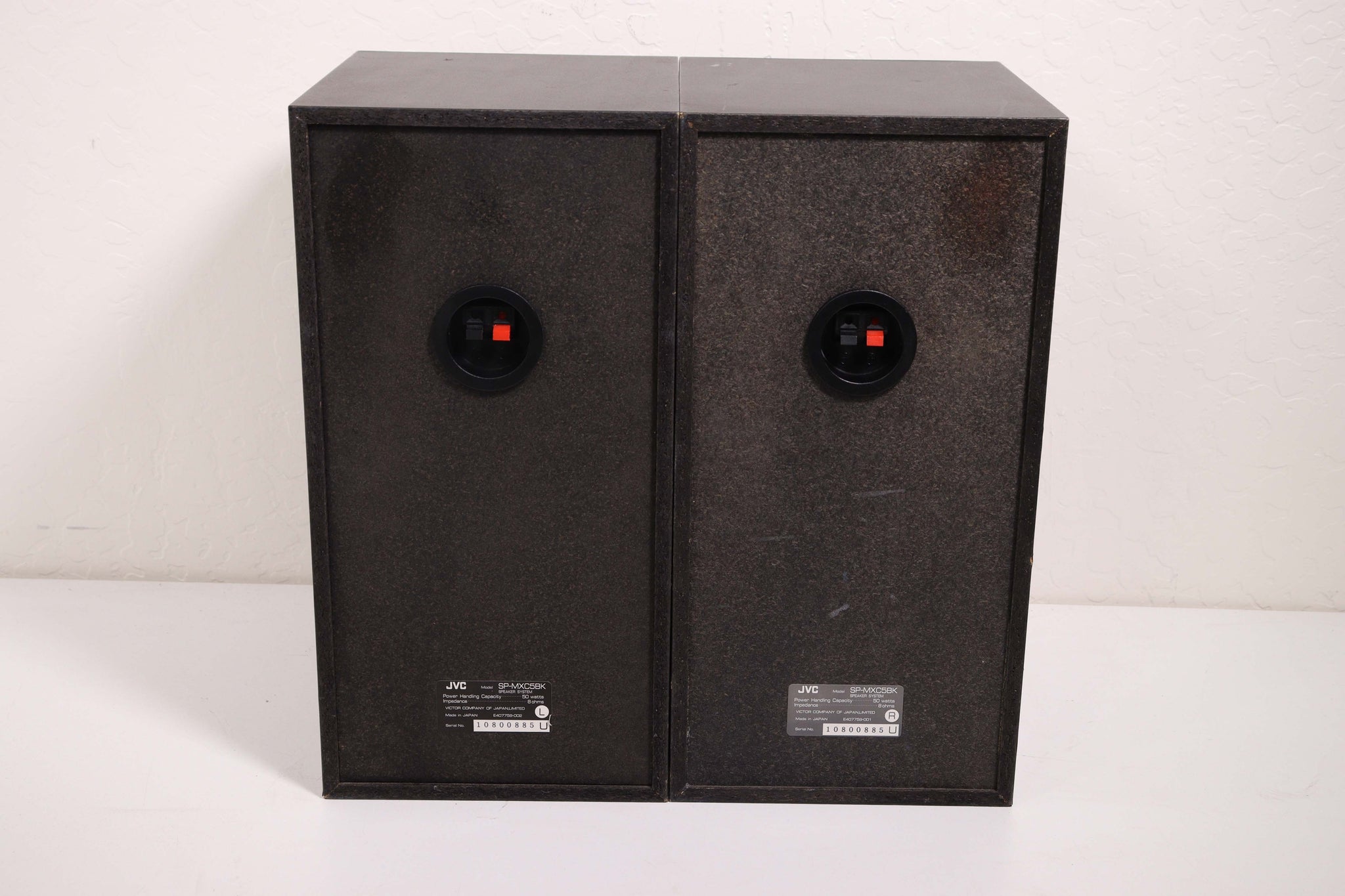 JVC SP-MXC5BK 3-Way Speaker System Small Bookshelf Pair Set 50 Watts 8