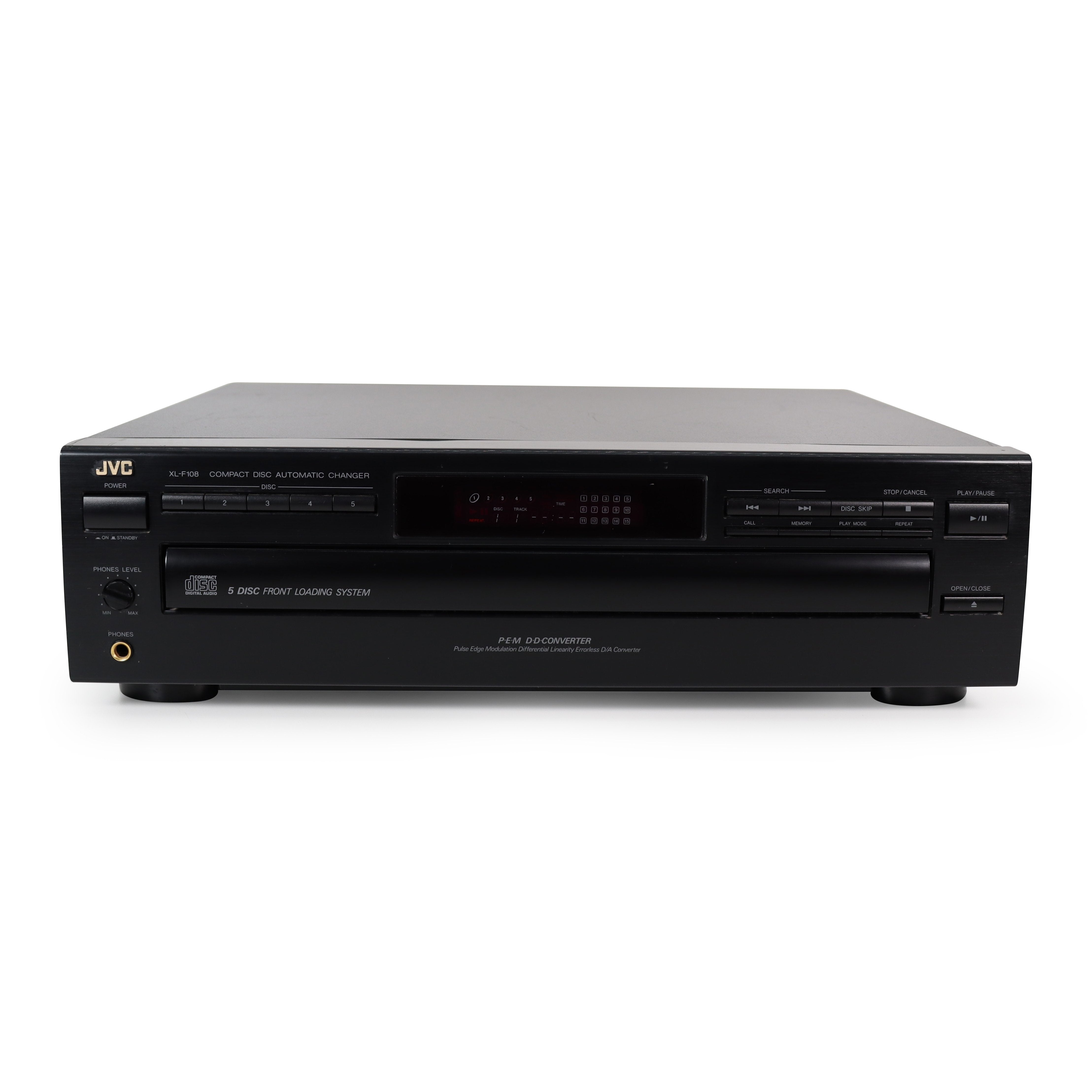 JVC XL-F108BK 5-Disc Carousel CD Changer Compact Disc Player
