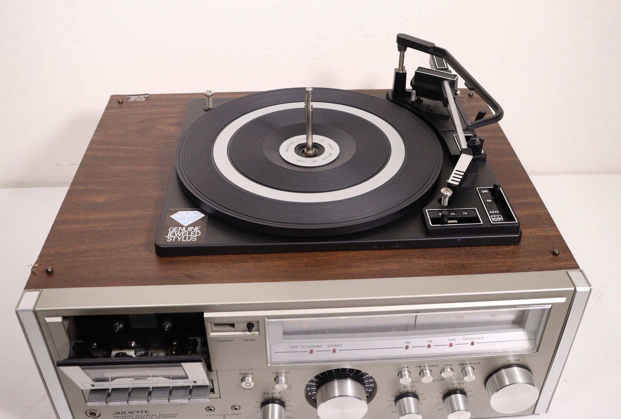 Juliette FM-AM/FM Multiplex Receiver Stereo Cassette Recorder Record P