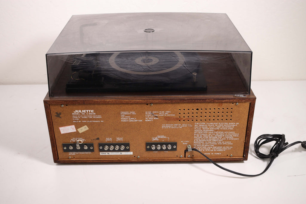 Juliette FM-AM/FM Multiplex Receiver Stereo Cassette Recorder Record P