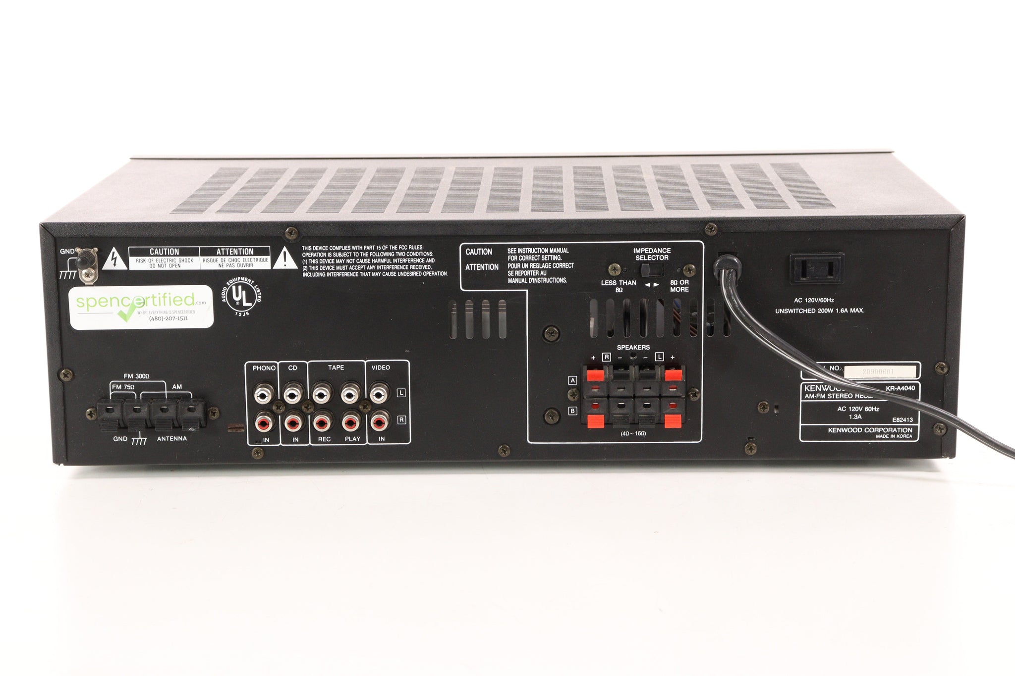 Kenwood KR-A4040 Home Stereo Amplifier Receiver Music Audio System