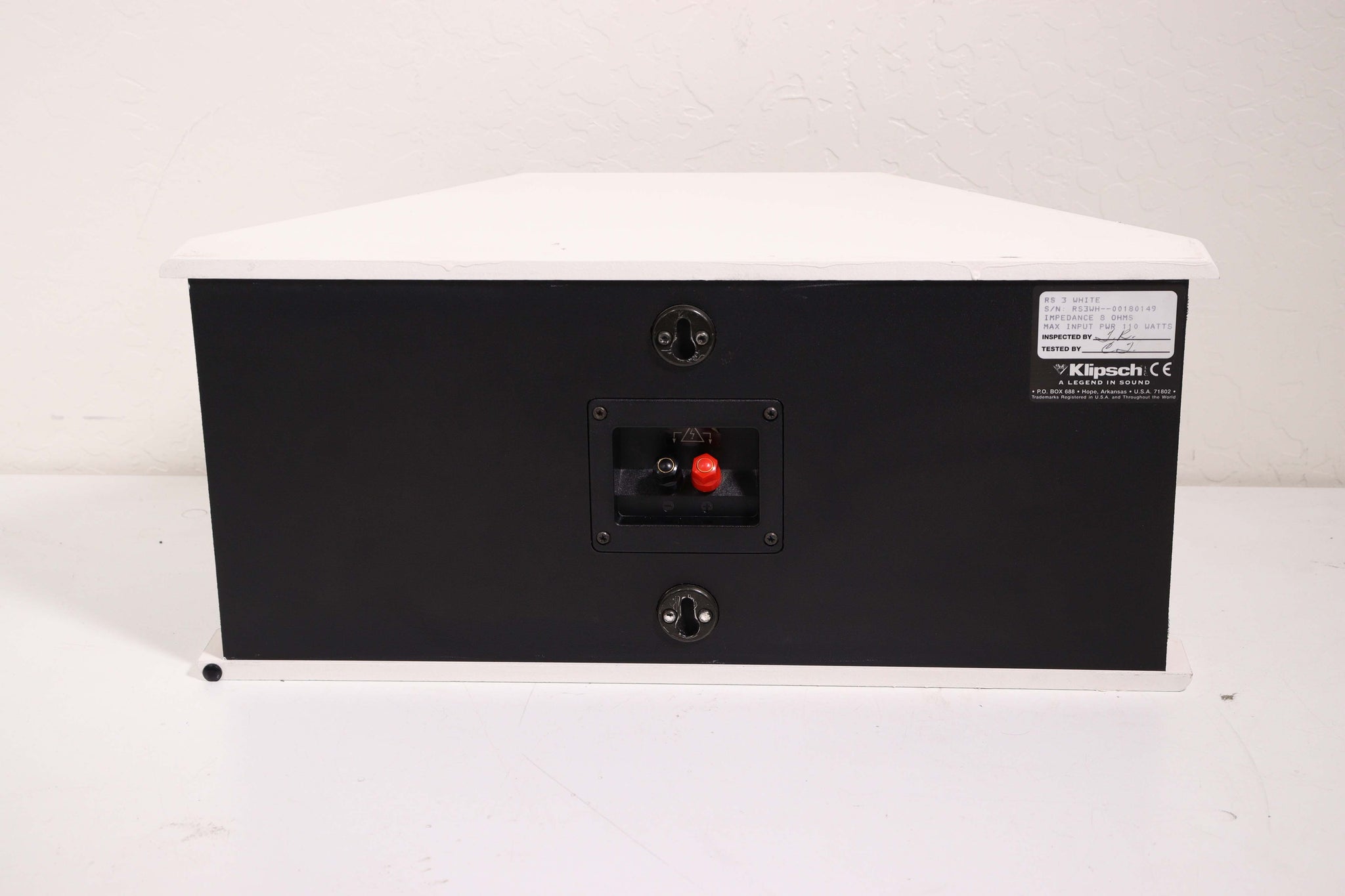 Klipsch RS3 WHITE Speaker Pair Dual Horn Wall Mounting 8 Ohms 110 Watt