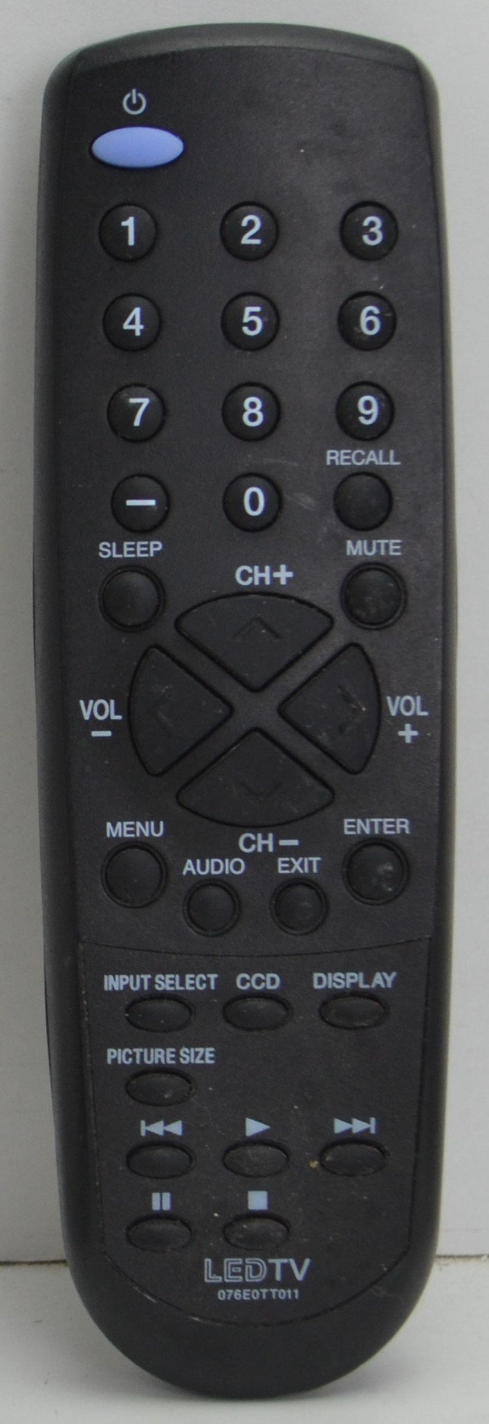 LEDTV Sansui JVC Orion 076E0TT011 TV Remote Control — SpenCertified