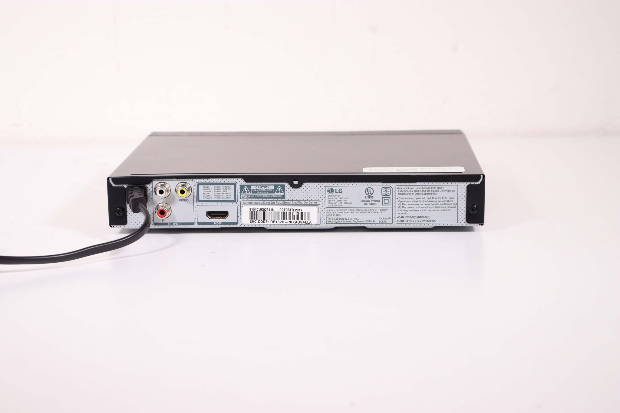 LG DP132H DVD Player with HDMI 1080P