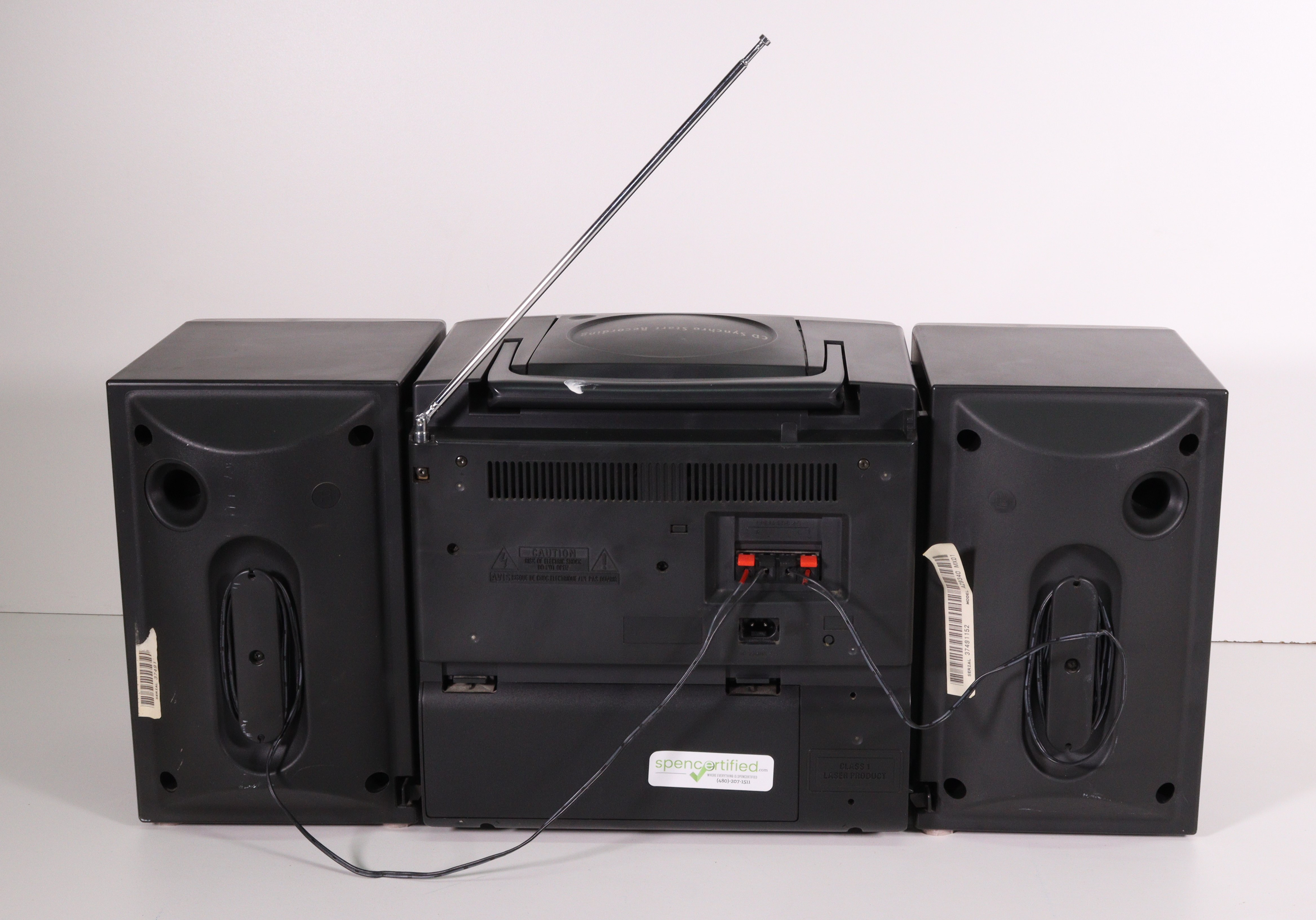 MAGNAVOX AZ9340 MX01 Portable Mini System Boombox AM/FM Radio CD Dual ...