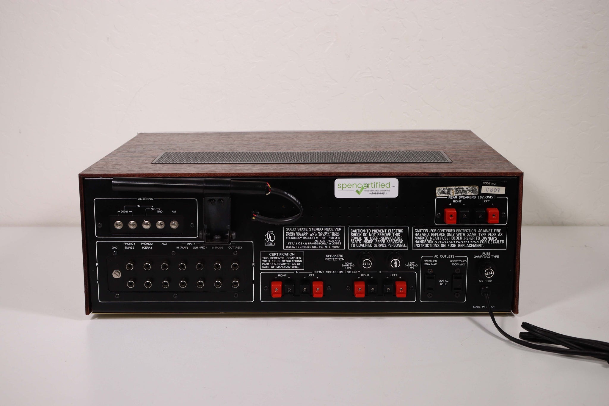 MCS Modular Component Systems 3233 Stereo Receiver 33 Watts Per Channe