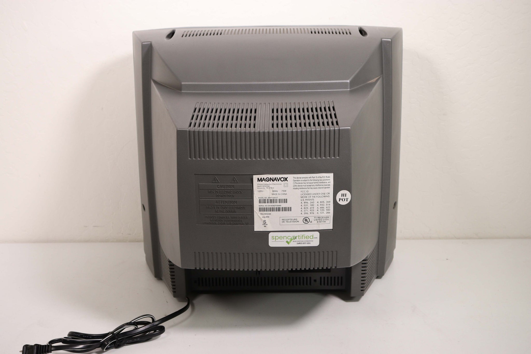 Magnavox 20MT1331/17 20 Inch Portable Tube TV Television System