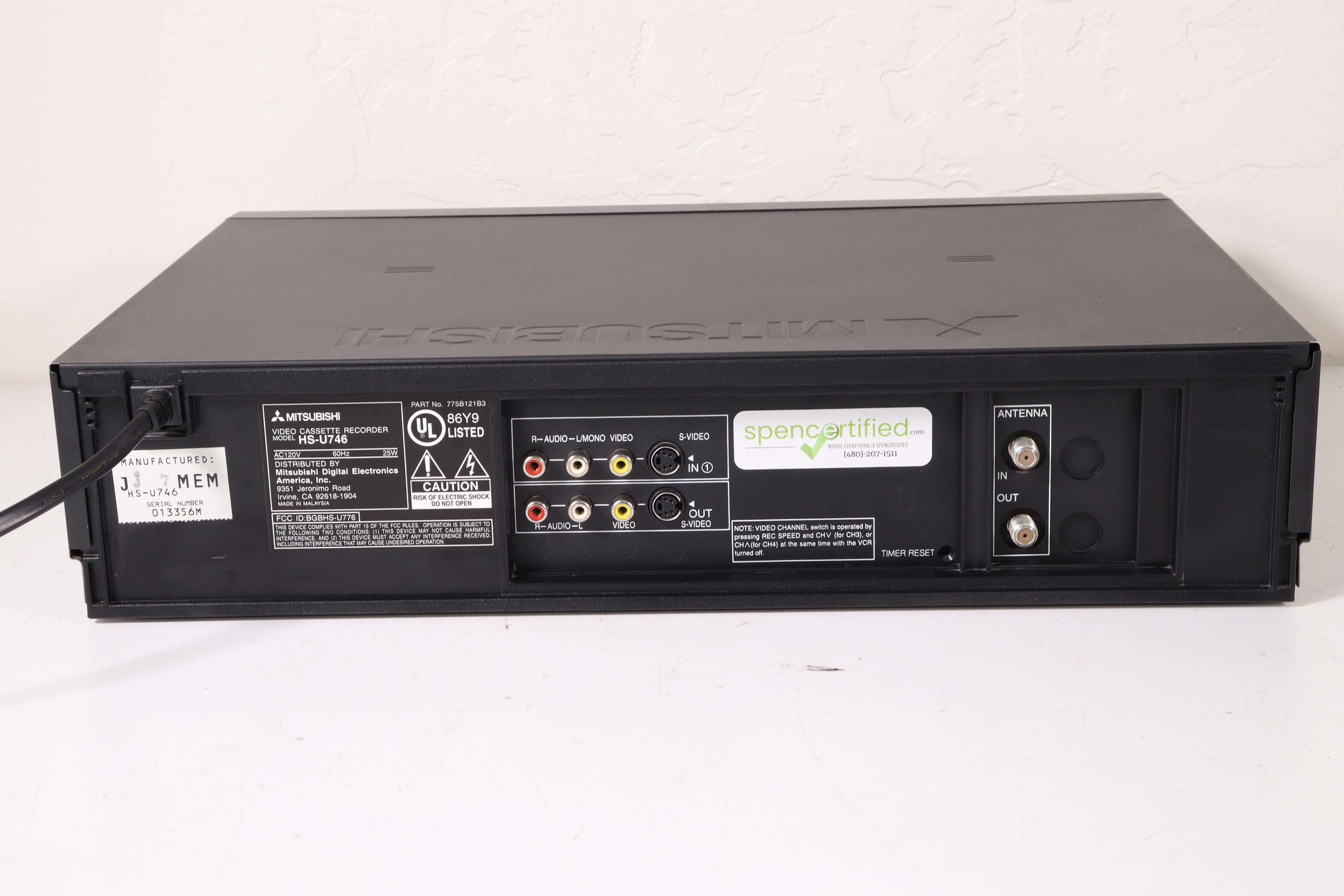 Mitsubishi HS-U746 SVHS Super VHS Player VCR Video Cassette Recorder